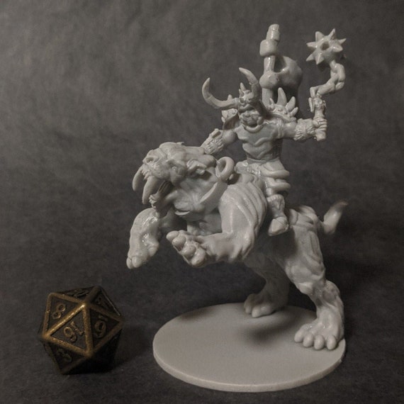 Orc Riding a Saber Tooth - Etsy