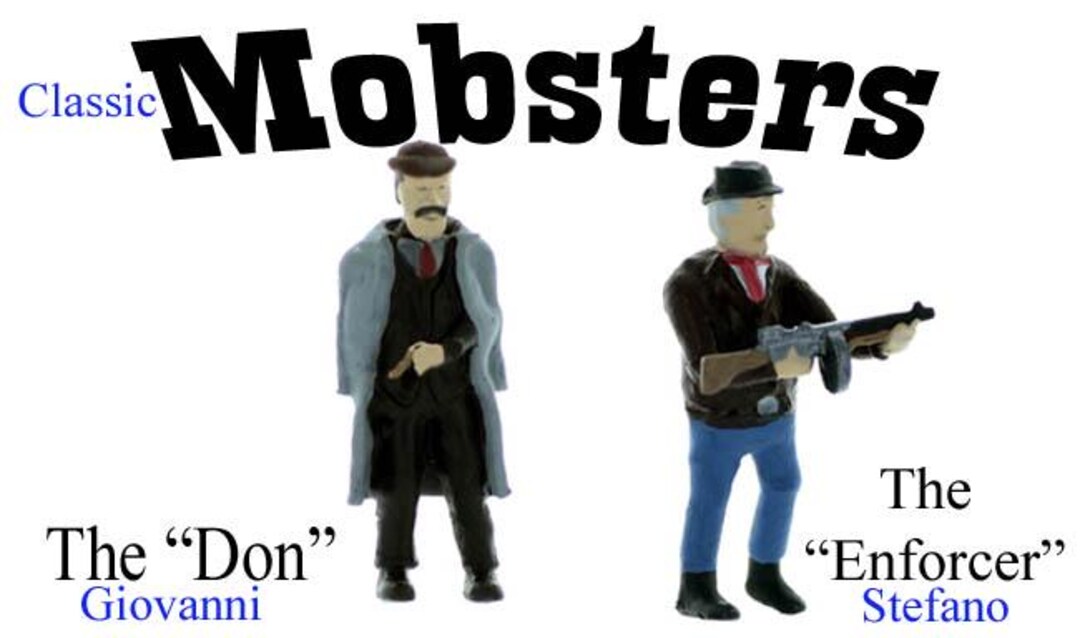 HO Scale MOBSTERS the Don and the Enforcer Mob Set Painted Figures - Etsy