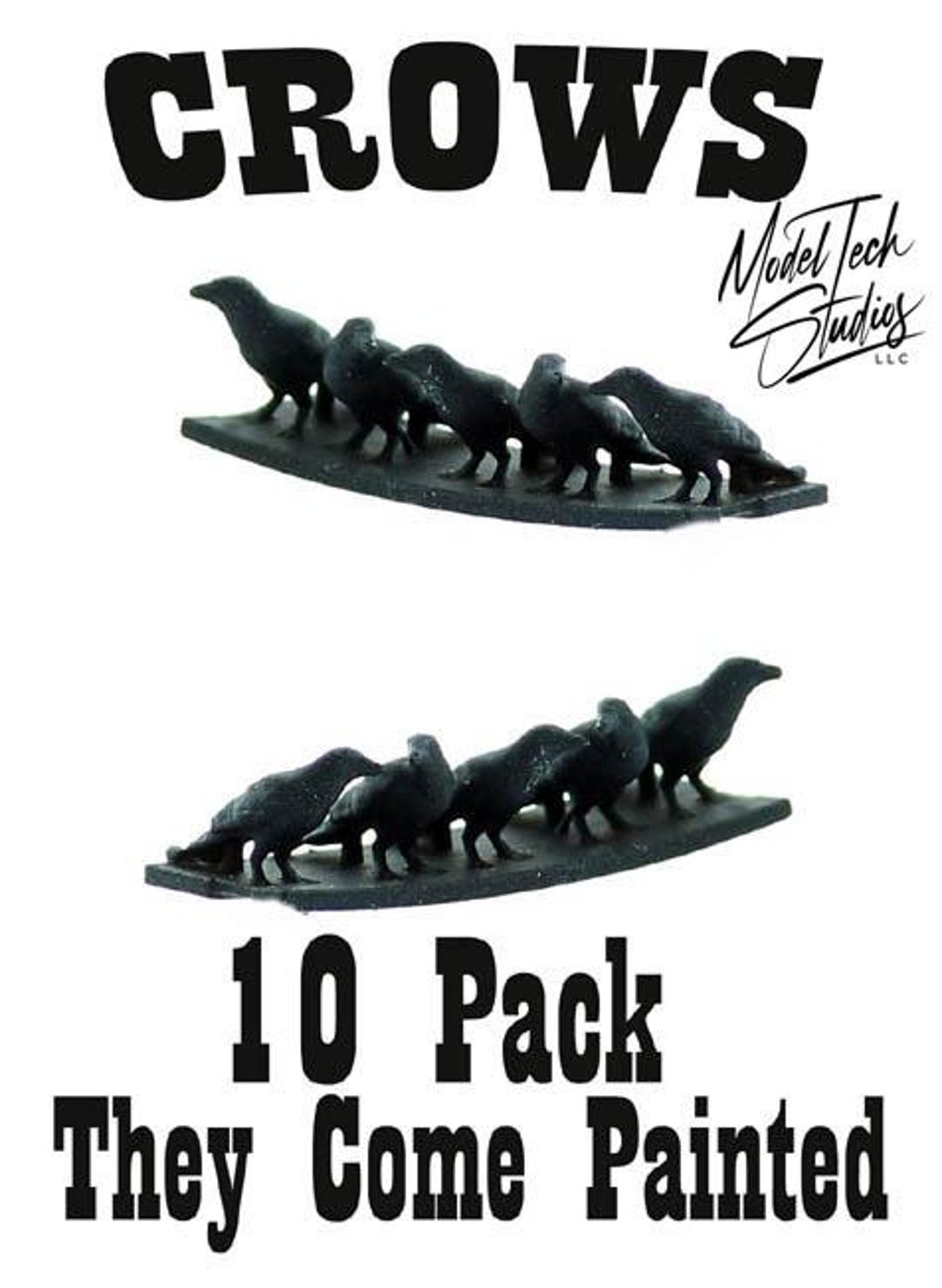 O Scale CROWS Pack of 10 Painted - Etsy