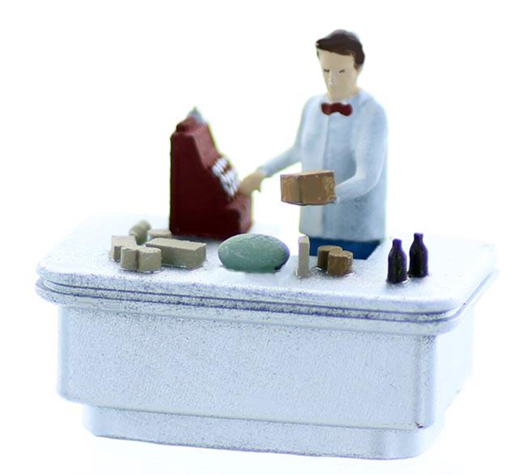 O Scale Store Checkout Boy and Counter Set Finished - Etsy