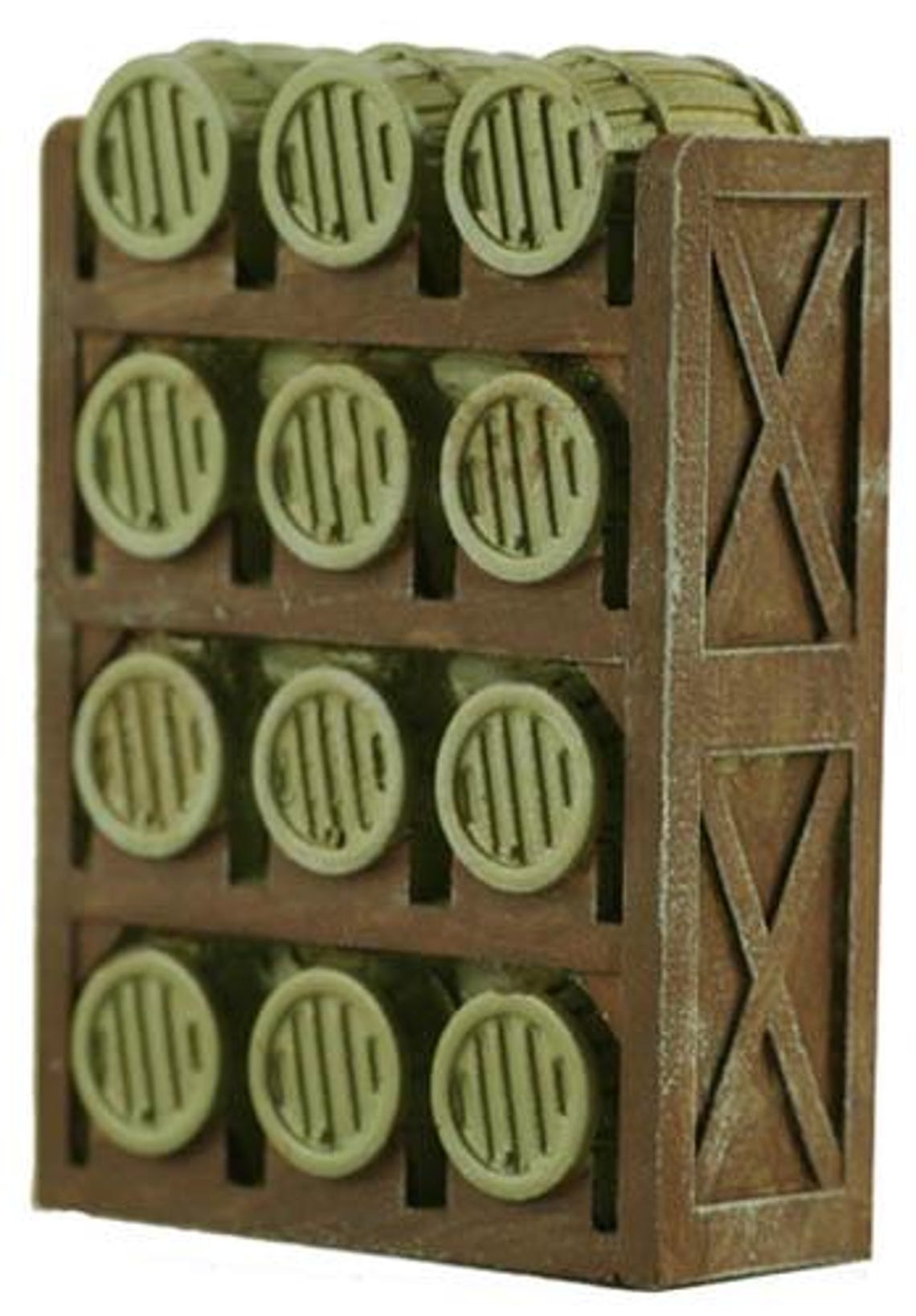 HO Scale Barrel Storage Racks Full of Barrels 2 Pack PAINTED - Etsy