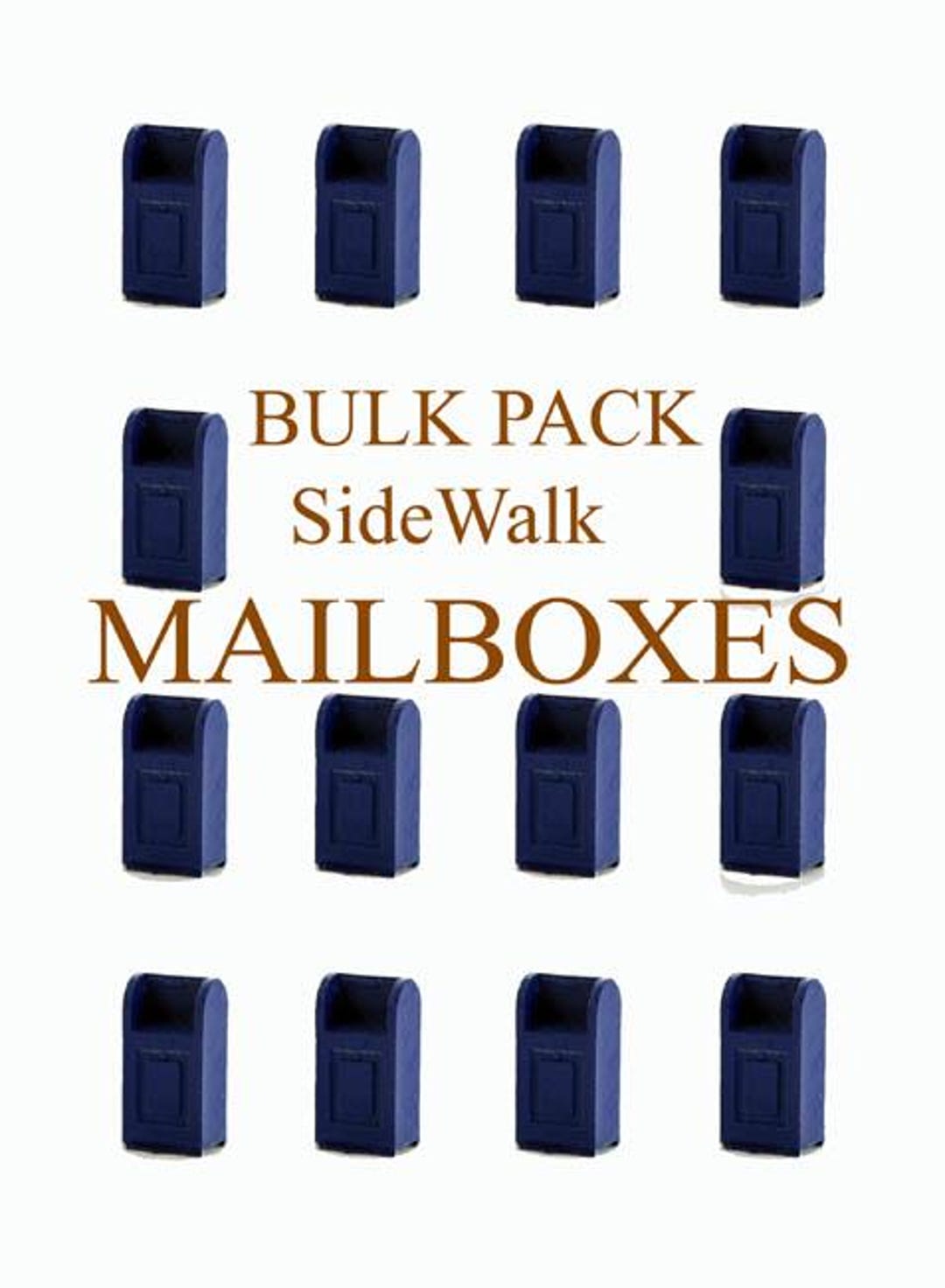 HO Scale MAILBOX BULK Pack of 14 Sidewalk Mailboxes Finished in Blue - Etsy