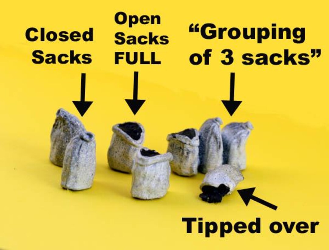 HO Scale COAL Sack Variety Pack Painted Details - Etsy