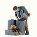 O Scale Garbage Man Emptying Trash Can Painted Figure - Etsy