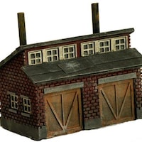 HO Scale Commercial Building: Model Railroad Warehouse With Open Doors ...