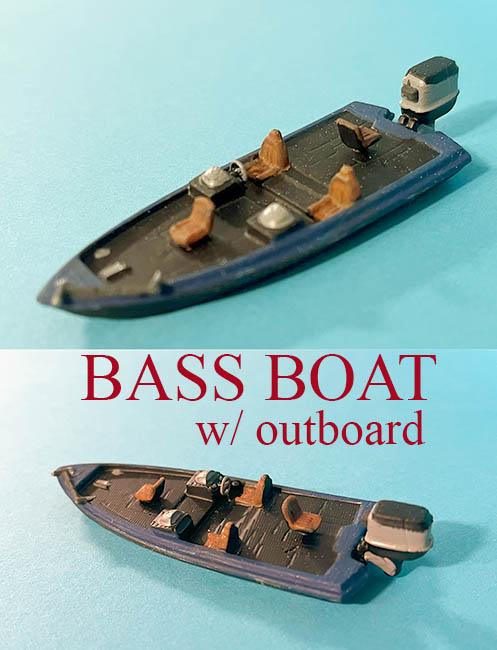 HO Scale Boat BASS Fishing Boat Hull Comes Assembled Unpainted Kit - Etsy