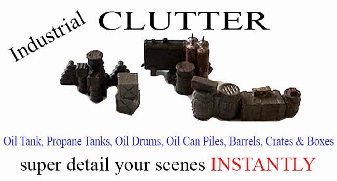 HO Industrial CLUTTER Piles With Detailing Galore for Your Railroad ...