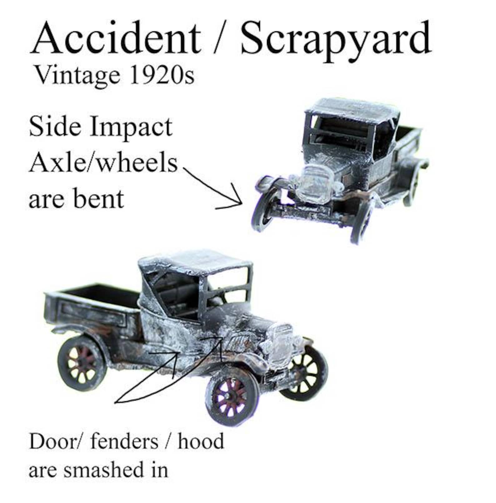 HO Scale 1920s Roadster ACCIDENT or Junkyard Finished Vehicle Model - Etsy
