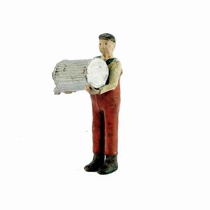 O Scale Garbage Man Emptying Trash Can Painted Figure - Etsy