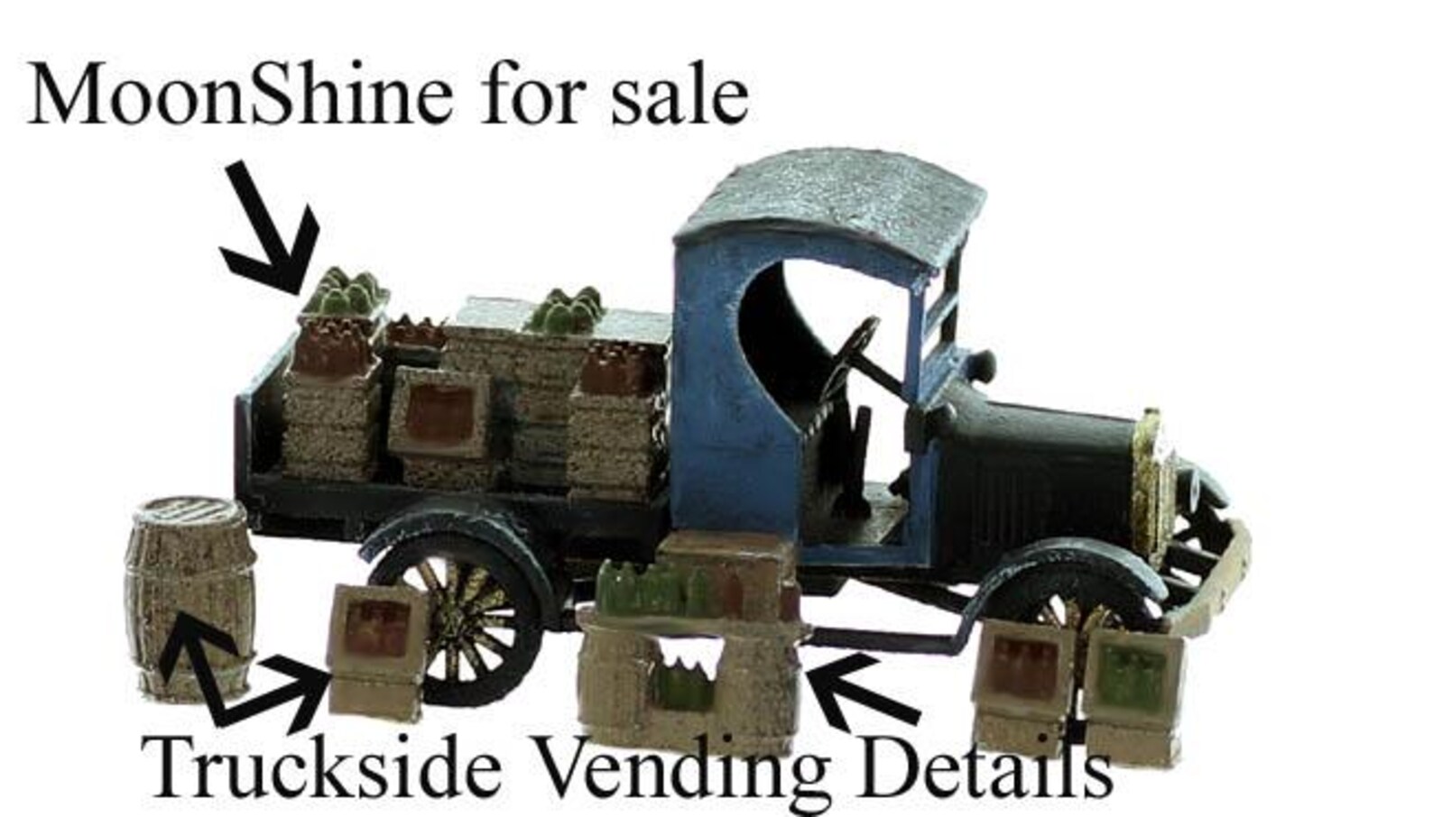 HO Scale 1920s-30s Era MOONSHINE Runners Truck Scene Finished Set - Etsy