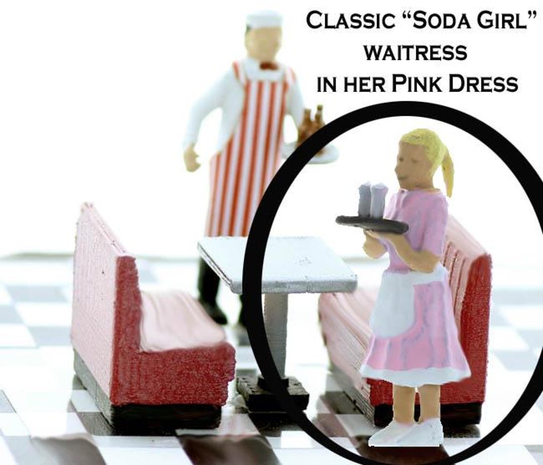 O Scale People, Soda Girl, Car Hop- Diner Waitress, Finished - Etsy