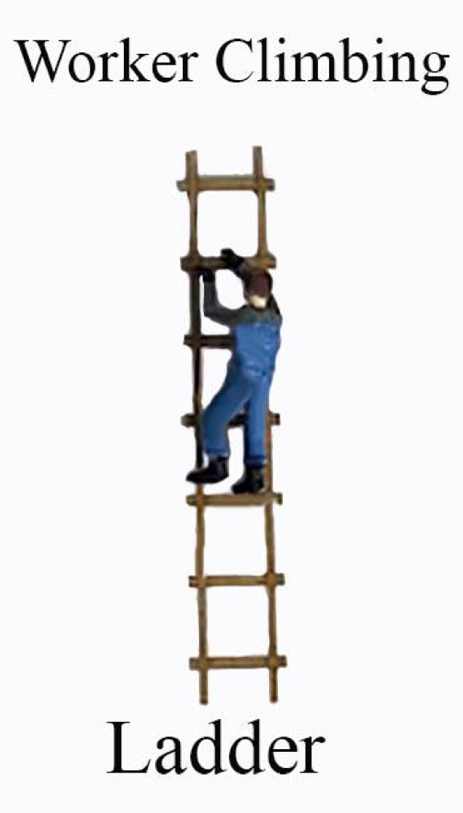 S Scale Railroad Car Ladder Climbing Worker 1/64 Figure Comes PAINTED ...