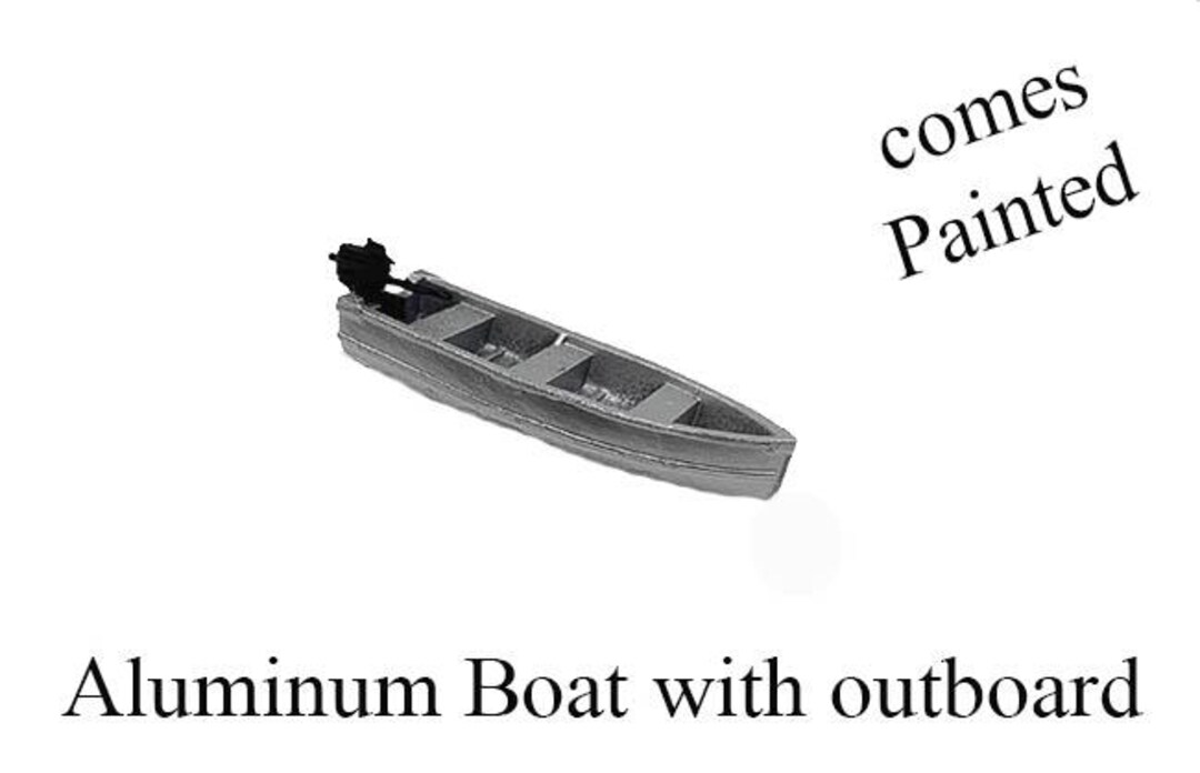 N Scale BOAT Aluminum Boat With Outboard Motor Finished - Etsy