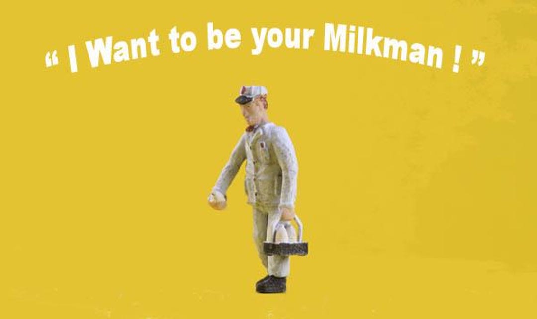 HO Scale Milkman With Milk Bottles Finished Figure - Etsy
