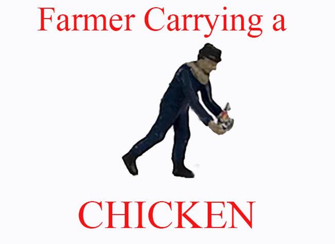O Scale Farmer Carrying a CHICKEN Finished Figure - Etsy