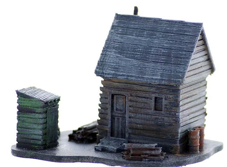 N Scale Backwoods Shack With Outhouse SCENE 1/160 Structure Painted - Etsy