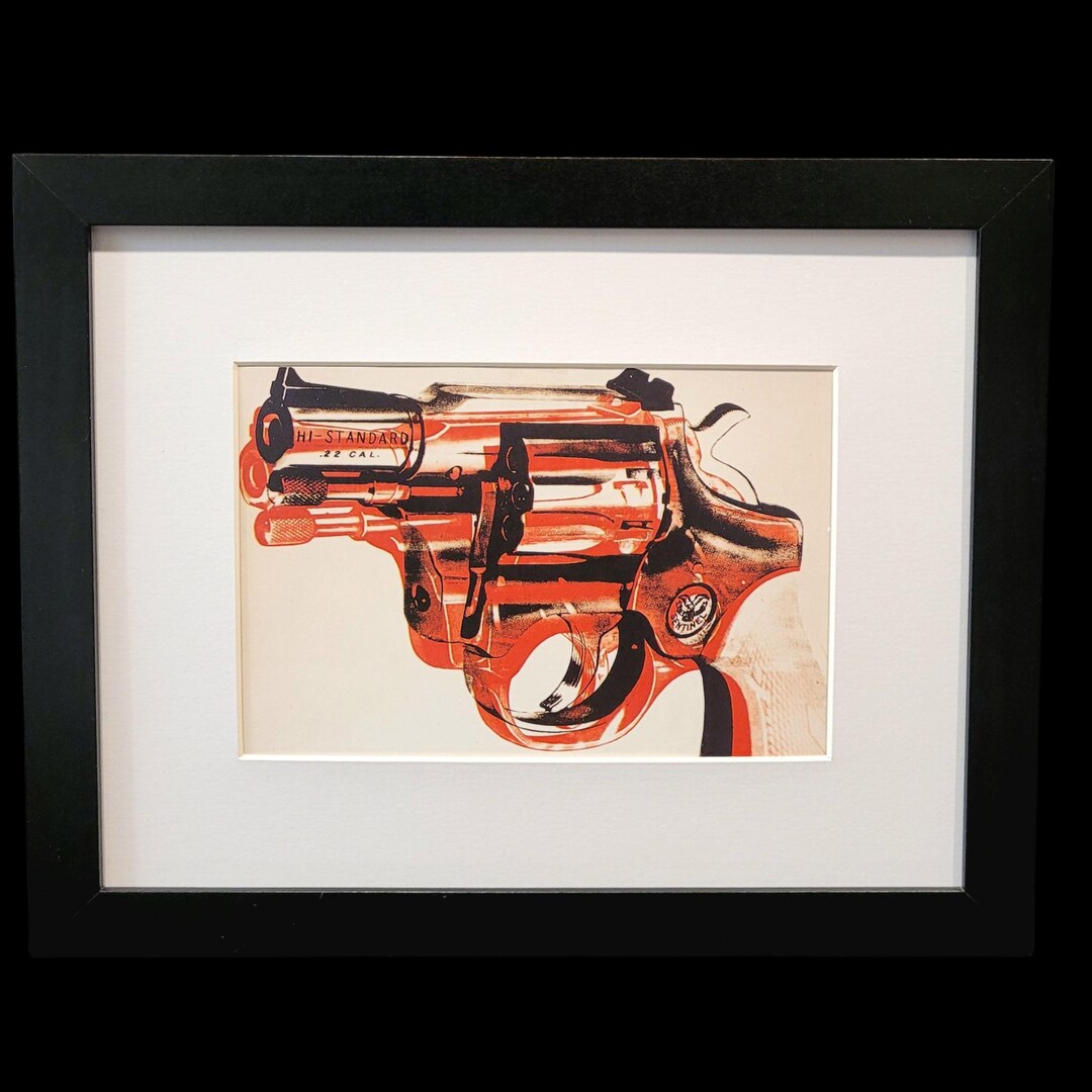 Andy Warhol gun NY 80's Retro Style Contemporary Pop Art Print Framed ...