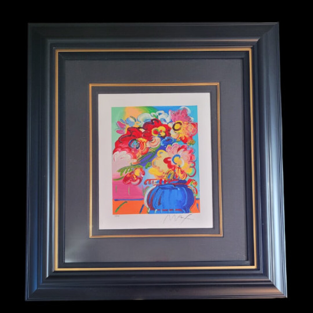Peter Max Vase of Flowers Hand Signed 111/495 100% Authentic Park West ...