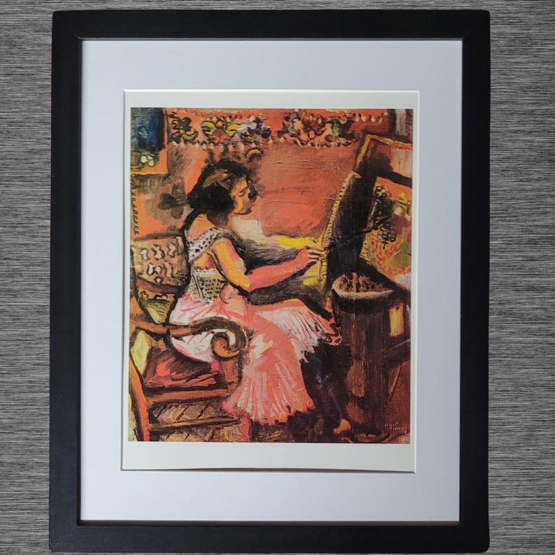 Marc Chagall 'the Model' Print Framed/matted Beautiful Condition - Etsy