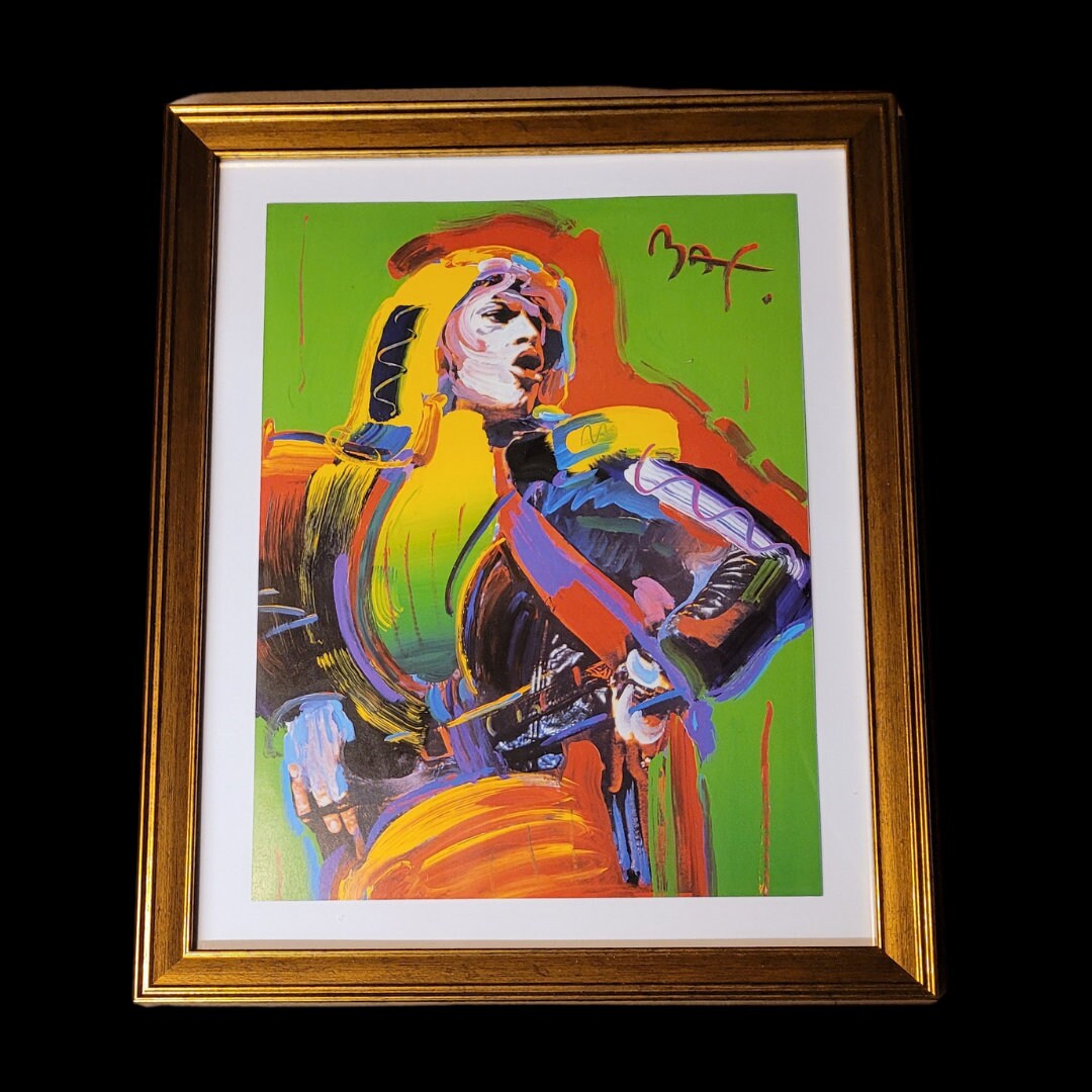 Peter Max mick Jagger Print 11x14 Gold Frame Beautiful Art - Etsy