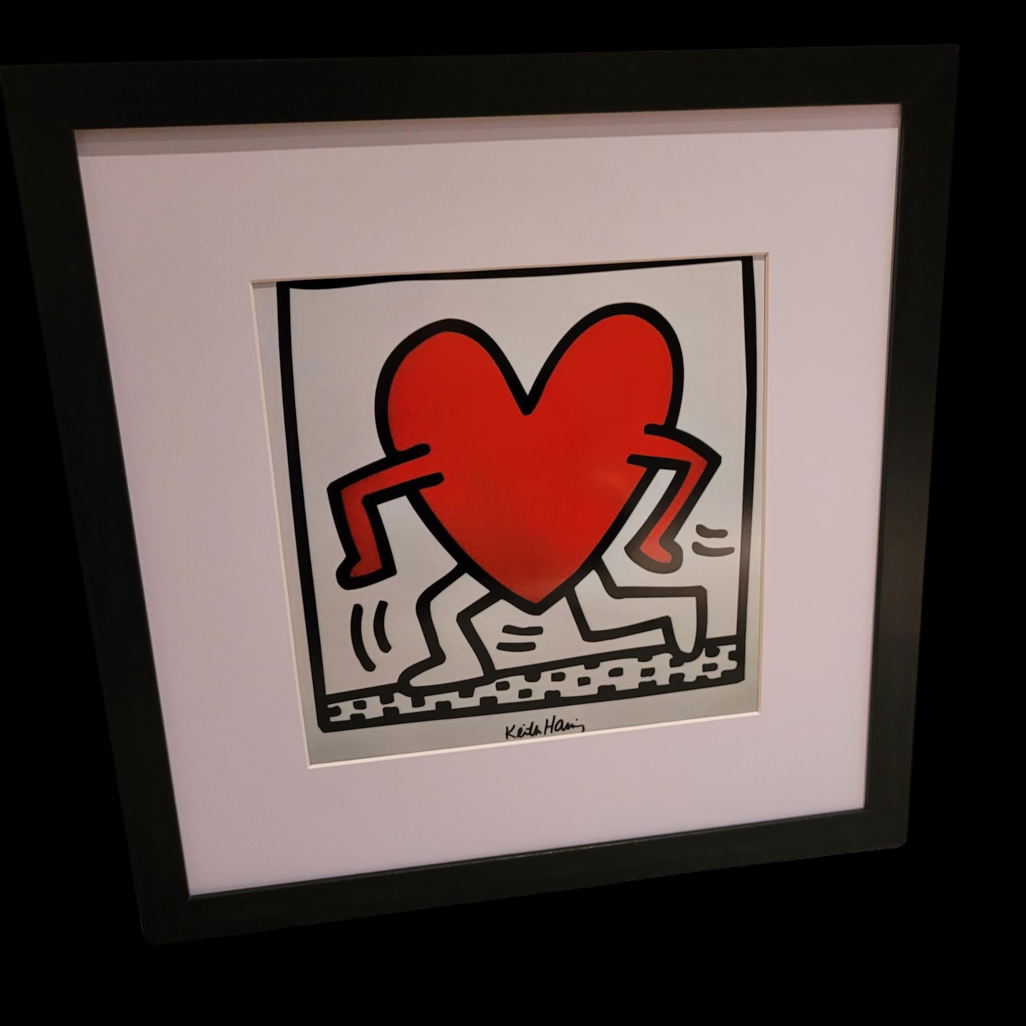 Keith Haring 'running Heart' Pop Art Print Vibrant Wall Art, Decorative ...