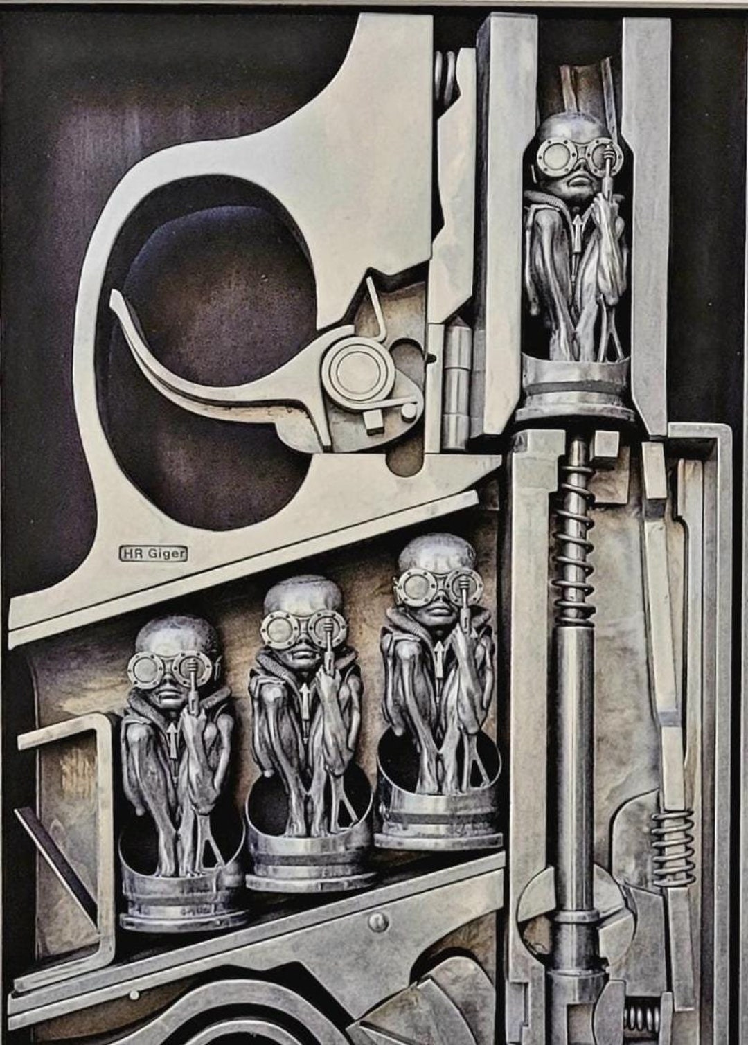 H. R. Giger birth Machine Abstract Surreal Sci-fi Framed/matted Print ...