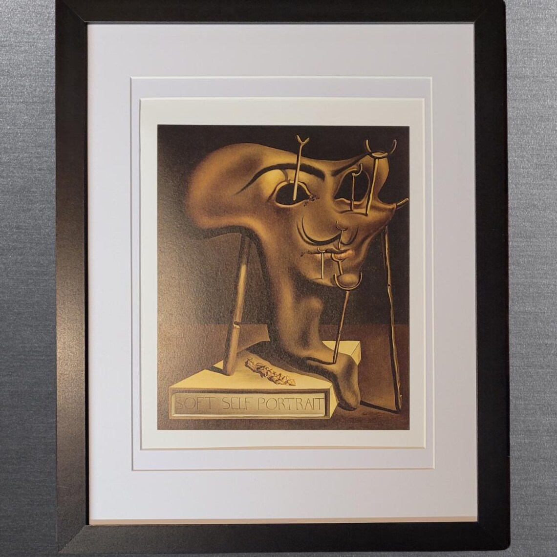 Salvador Dali Print soft Self Portait Framed/matted 12x15 Frame - Etsy