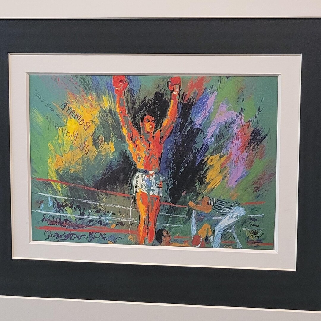 Leroy Neiman ali Fraser Vintage 1983 Print Framed/matted Wall Art ...