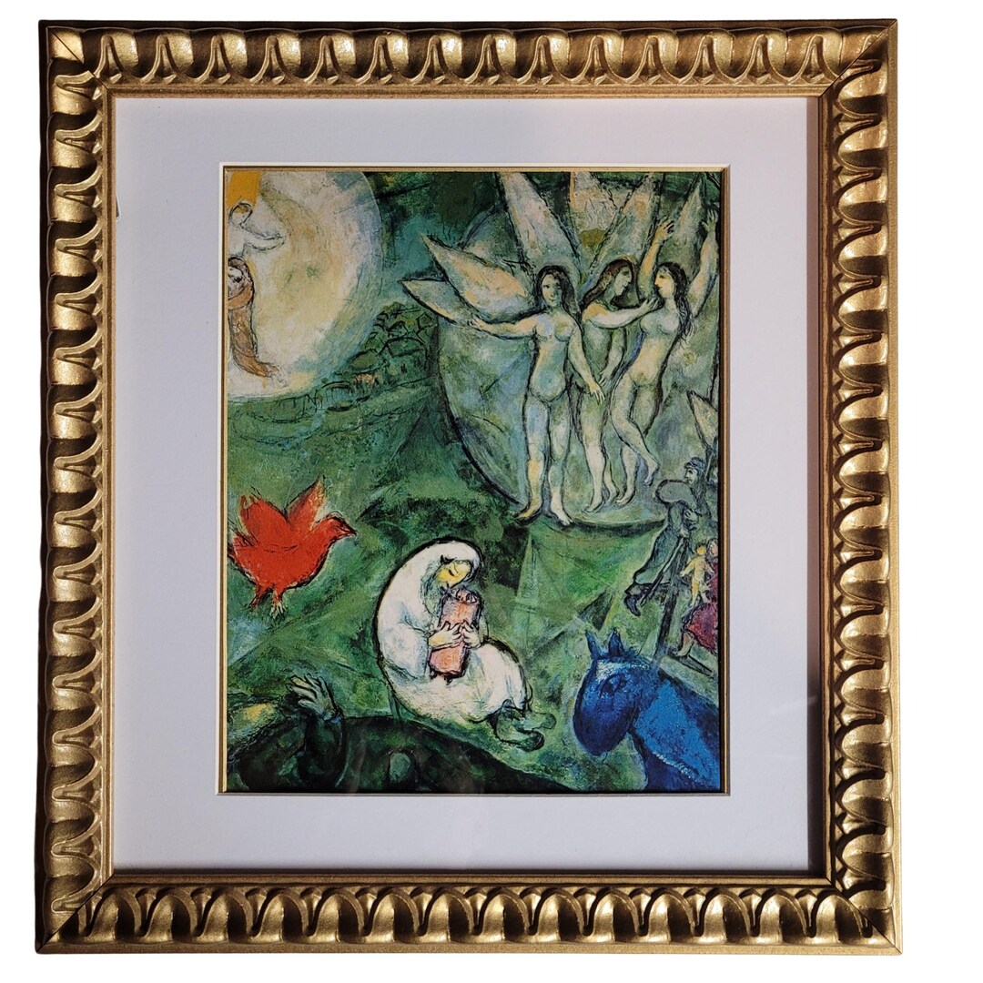 Marc Chagall 'jacob's Dream' Vintage 1964 Wall Art Newly Custom Framed ...