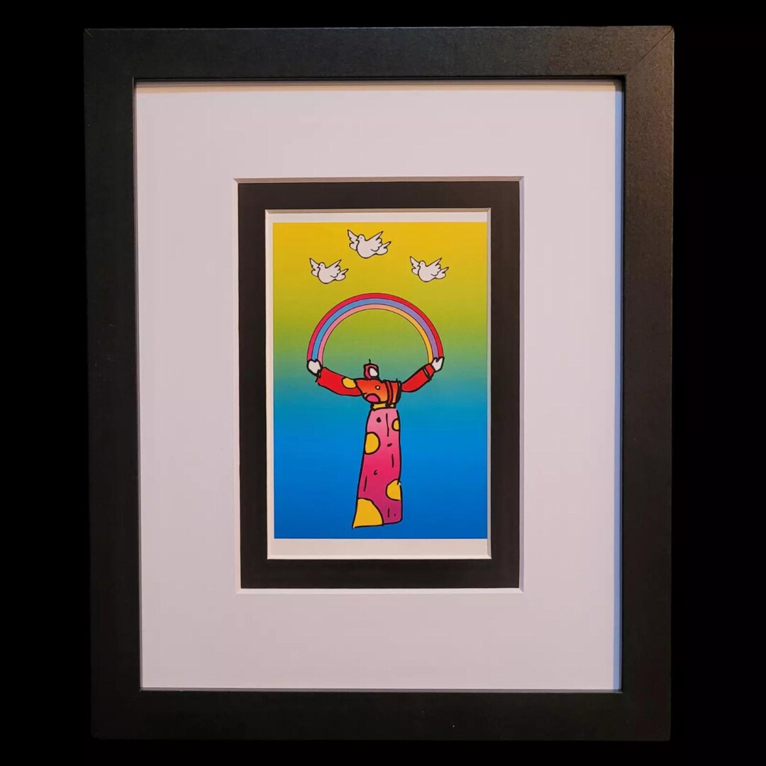 Peter Max rainbow Man Vintage Contemporary Pop Art Print Free Shipping ...