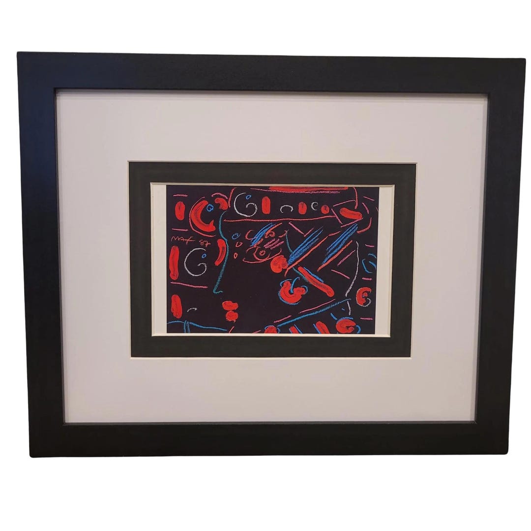 Peter Max lady Profile Framed Pop Art Print Psychedelic Contemporary ...
