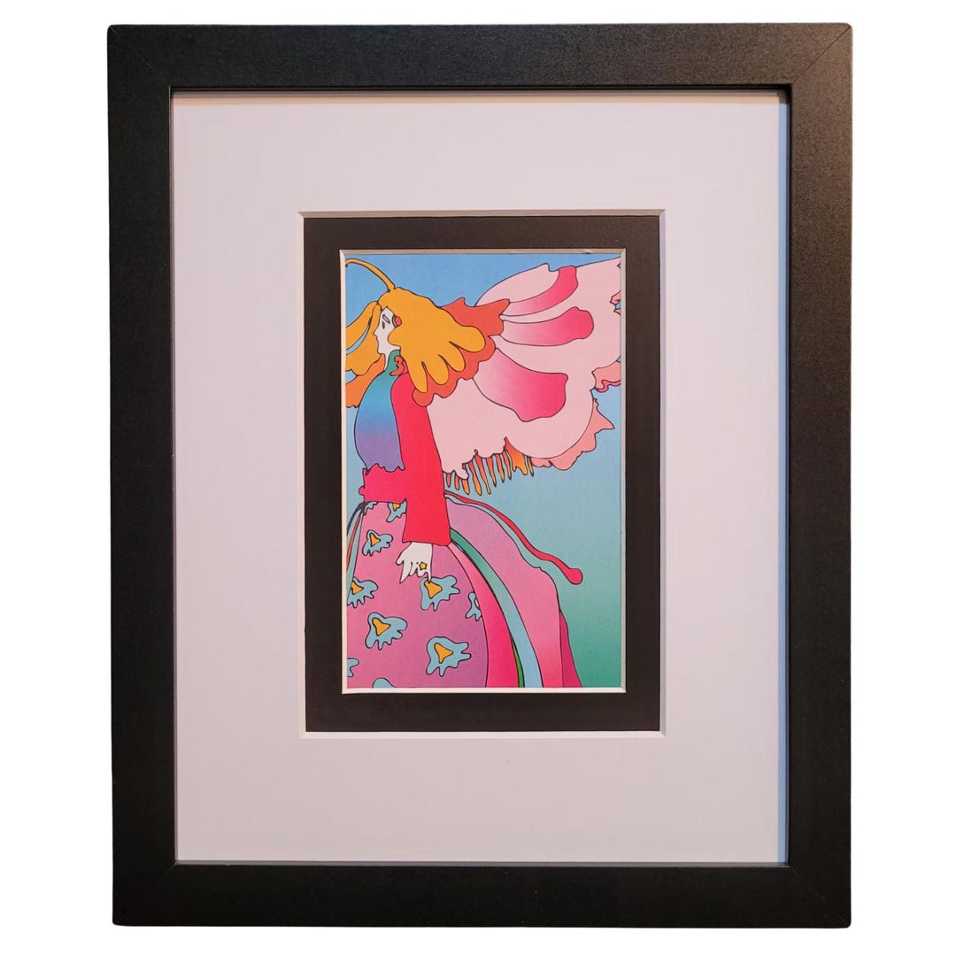 Peter Max hippie Angel Framed Pop Art Print Contemporary Art, Perfect ...