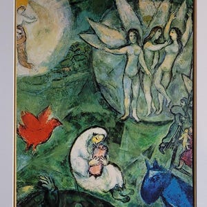 Marc Chagall 'jacob's Dream' Vintage 1964 Wall Art Newly Custom Framed ...