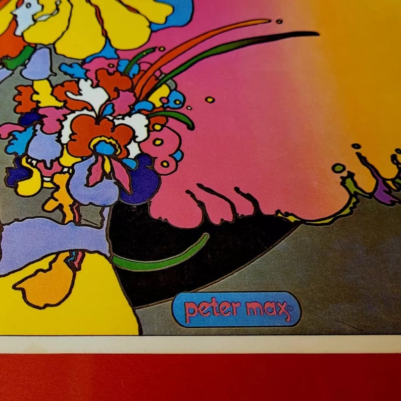 Peter Max Vintage Poster From 1970 Poster Book 11x16 apollo 11 From the ...