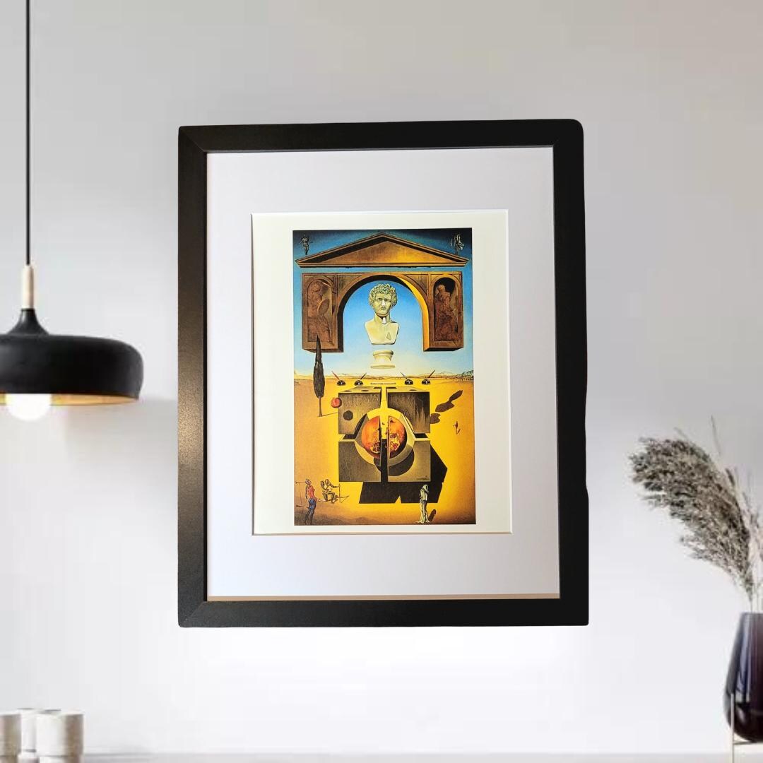 Salvador Dali Print the Splitting of the Atom Framed/matted 12x15 Frame ...