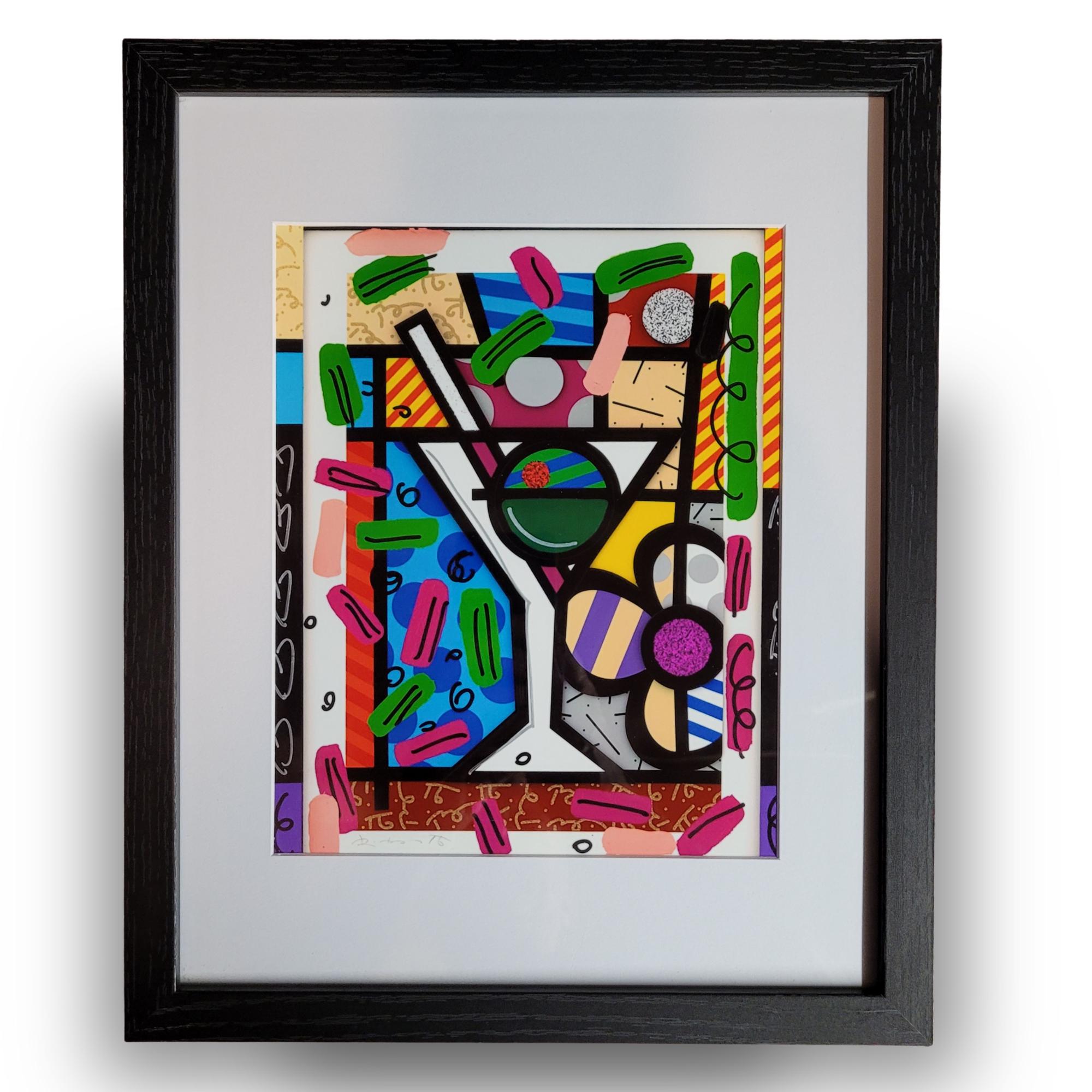 Romero Britto Pop Art Print Framed & Matted, Vibrant Colors, Home Decor ...