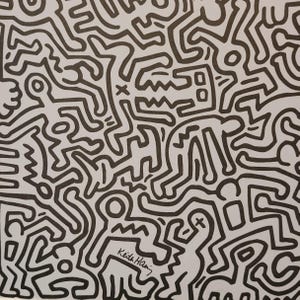 Keith Haring untitled Framed Pop Art Print 80's NY Graffiti Style ...