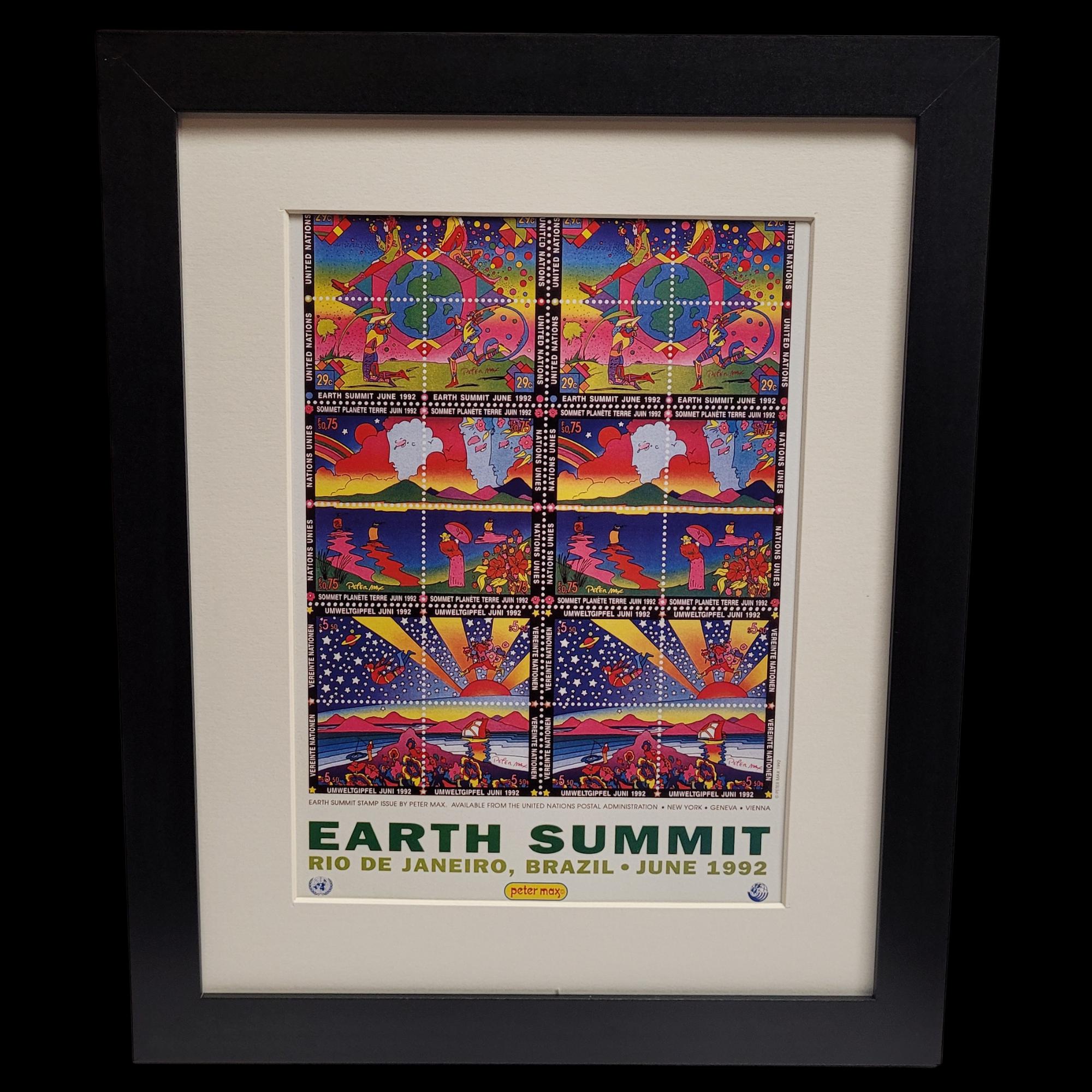 Peter Max earth Summit Brazil 1992 Contemporary Pop Art Print Framed - Etsy