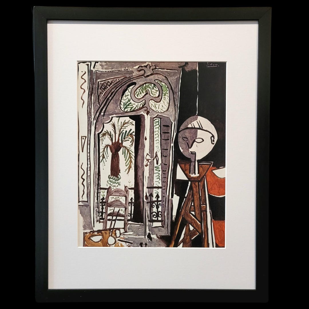 Pablo Picasso 'studio' Vintage Offset Lithograph Print Plate Signed ...