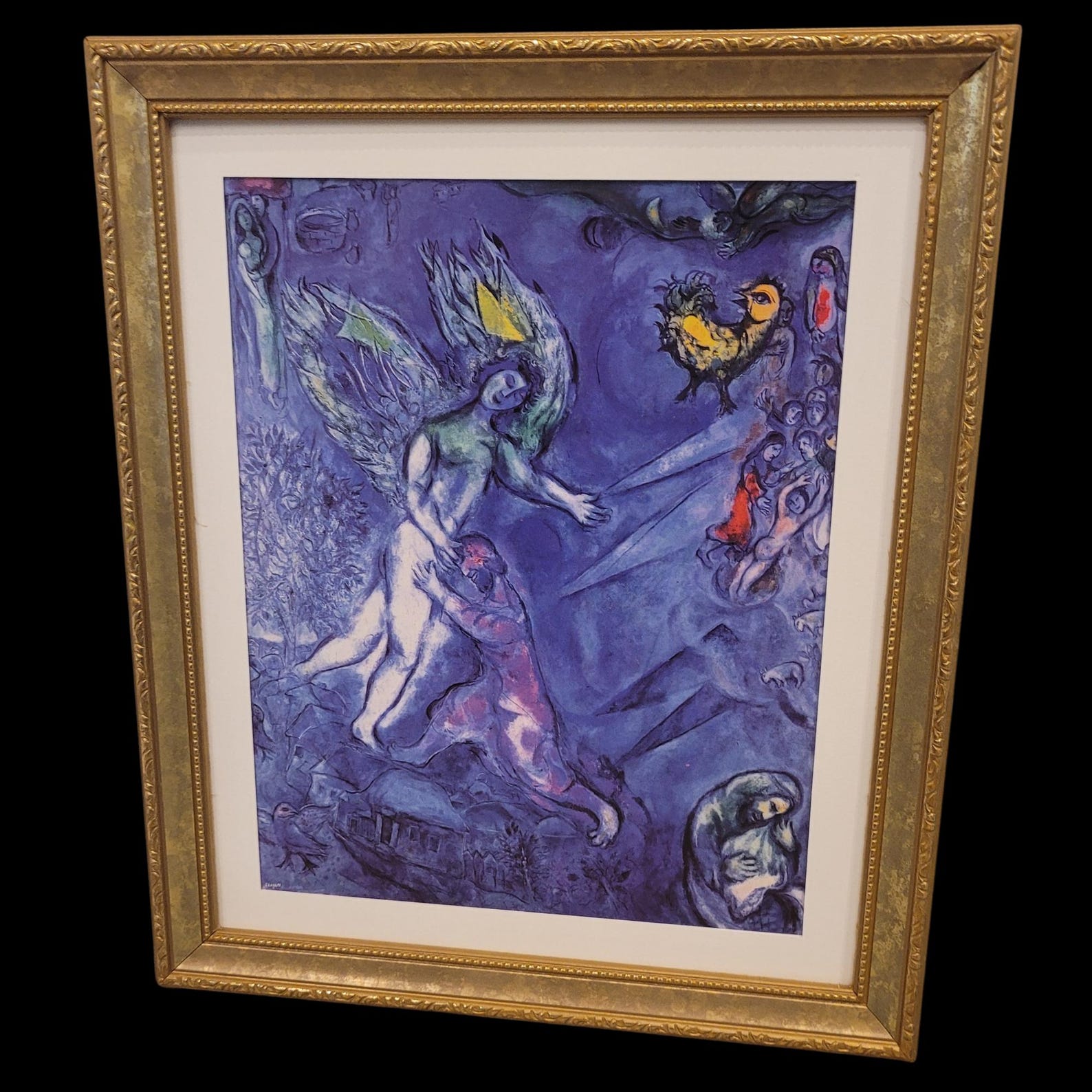 Marc Chagall jacob Struggle With the Angel Vintage Wall Art Newly ...