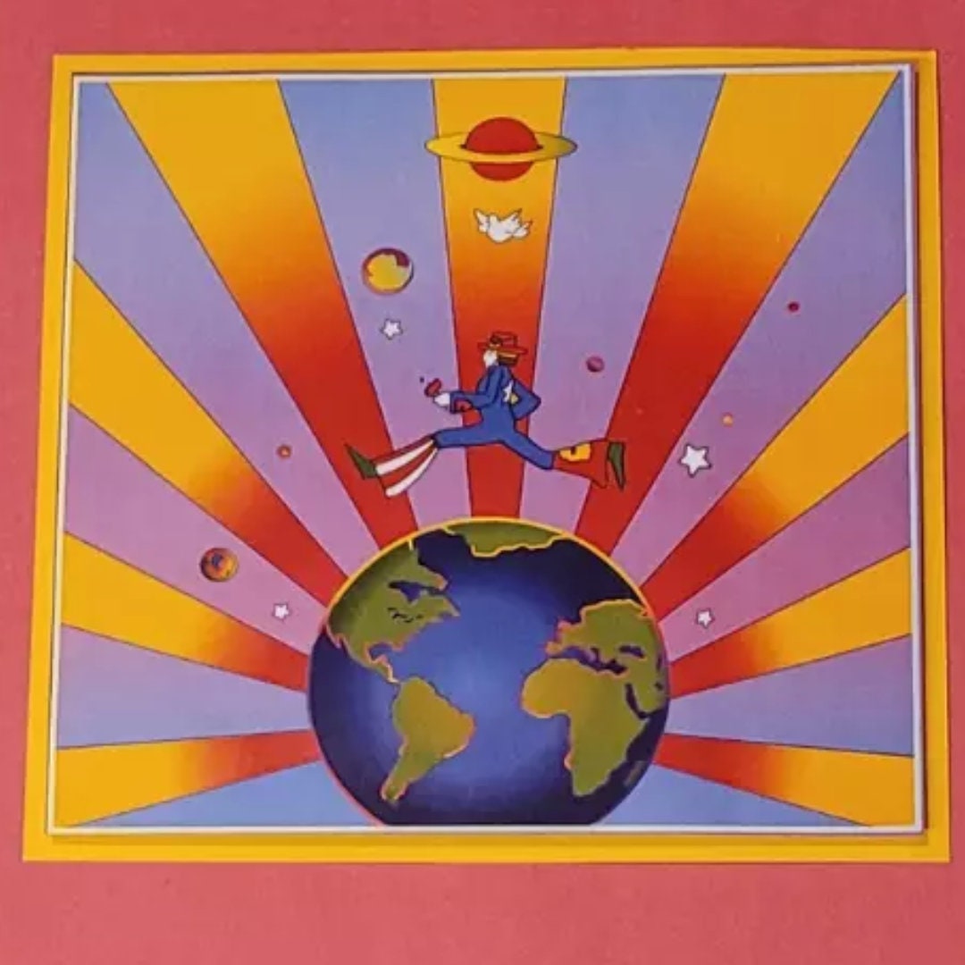 Peter Max earth Day Vintage Pop Art Print New 11x14 Frame Excellent ...