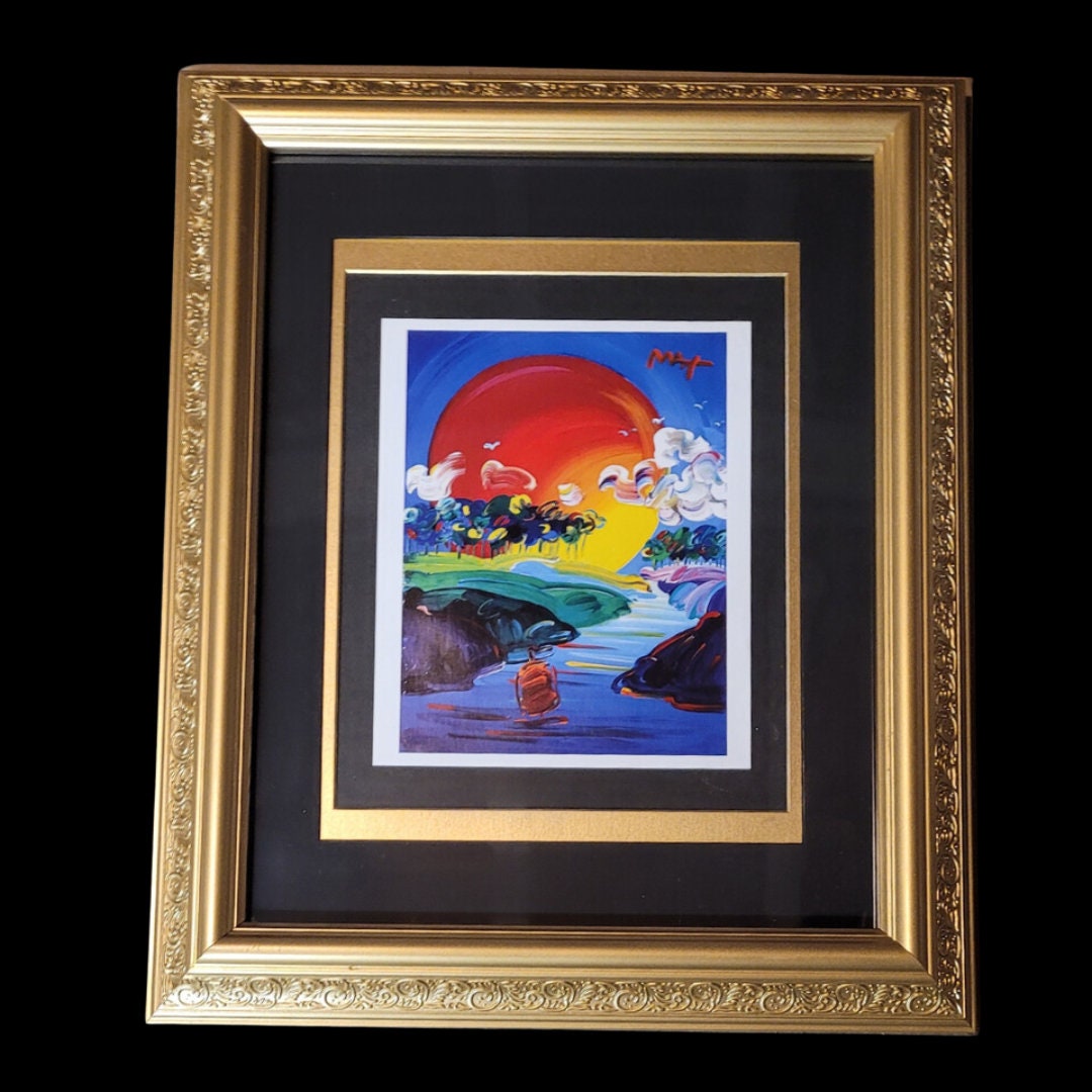 Peter Max without Borders Vtg Print Framed/matted 14x17 Frame Beautiful ...