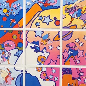 Peter Max artists' Gallery Cedarbrook Mall Poster Framed and Matted ...