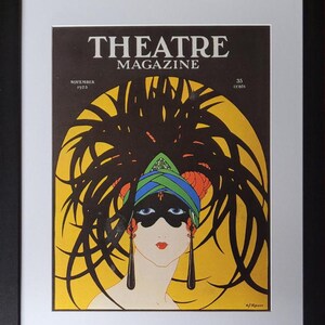 1923 Theatre Magazine Cover Vintage Lithograph Framed 12x15 Free ...