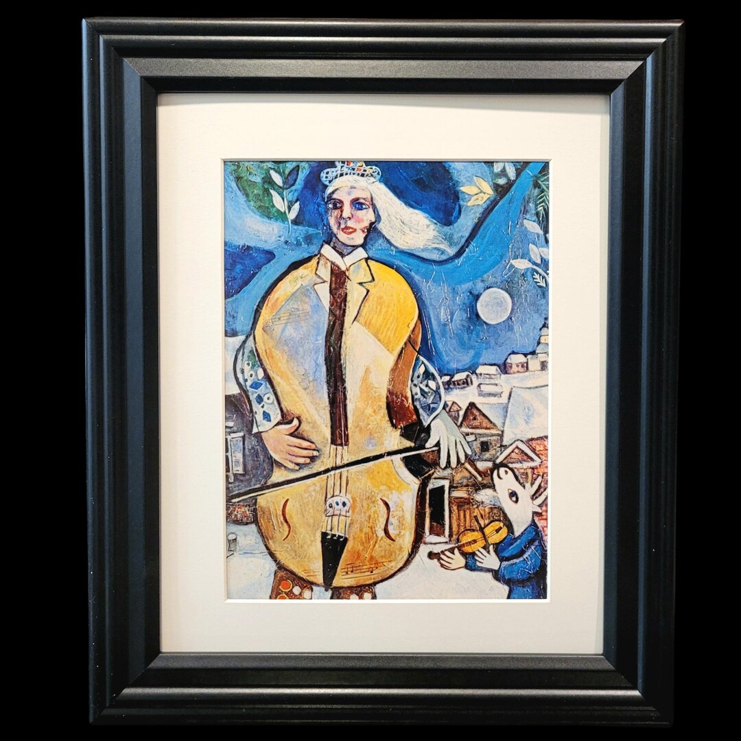 Marc Chagall 'the Cellist' Vintage 1964 Modernism Book Print Free ...