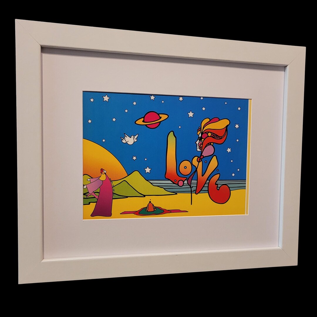Peter Max love Panorama Psychedelic Contemporary Pop Art Print Framed ...