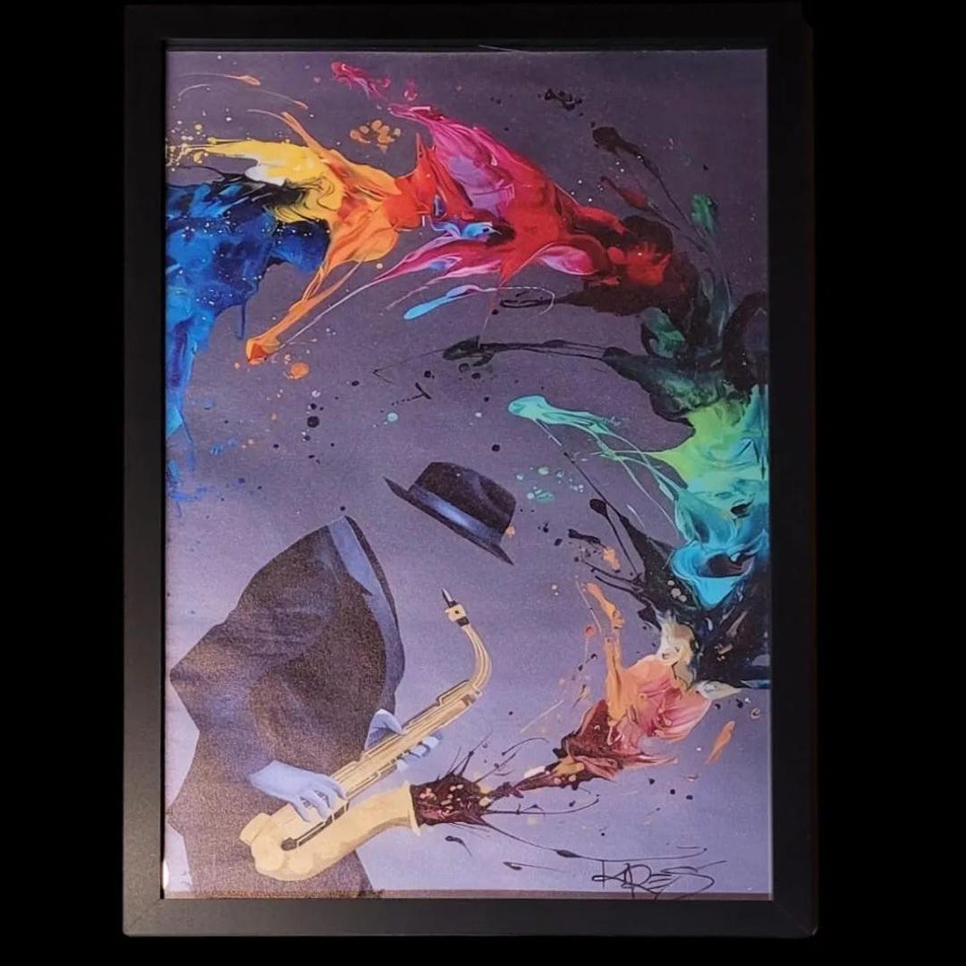 KRE8 harmony of Chaos Print on Canvas 16x24 Frame Beautiful Condition ...