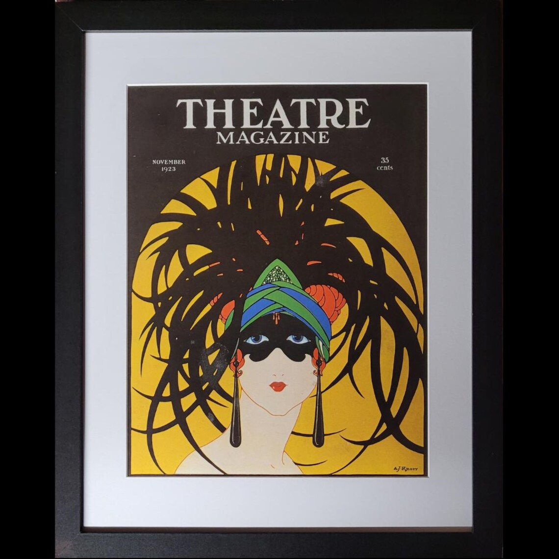 1923 Theatre Magazine Cover' Vintage 1985 Reproduction Print 12x15 ...