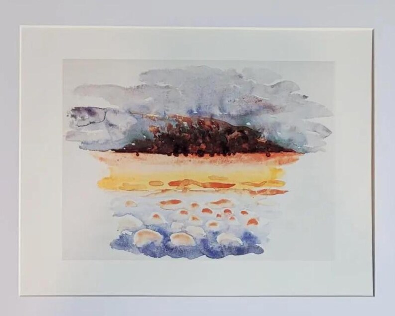 Georgia O'keeffe 'lake George Reflection' Vintage 1991 Print Framed ...