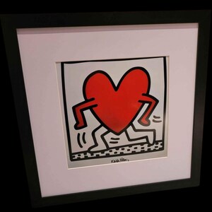 Keith Haring 'red Heart' NY 80's Retro Graffiti Style Pop Art Print ...